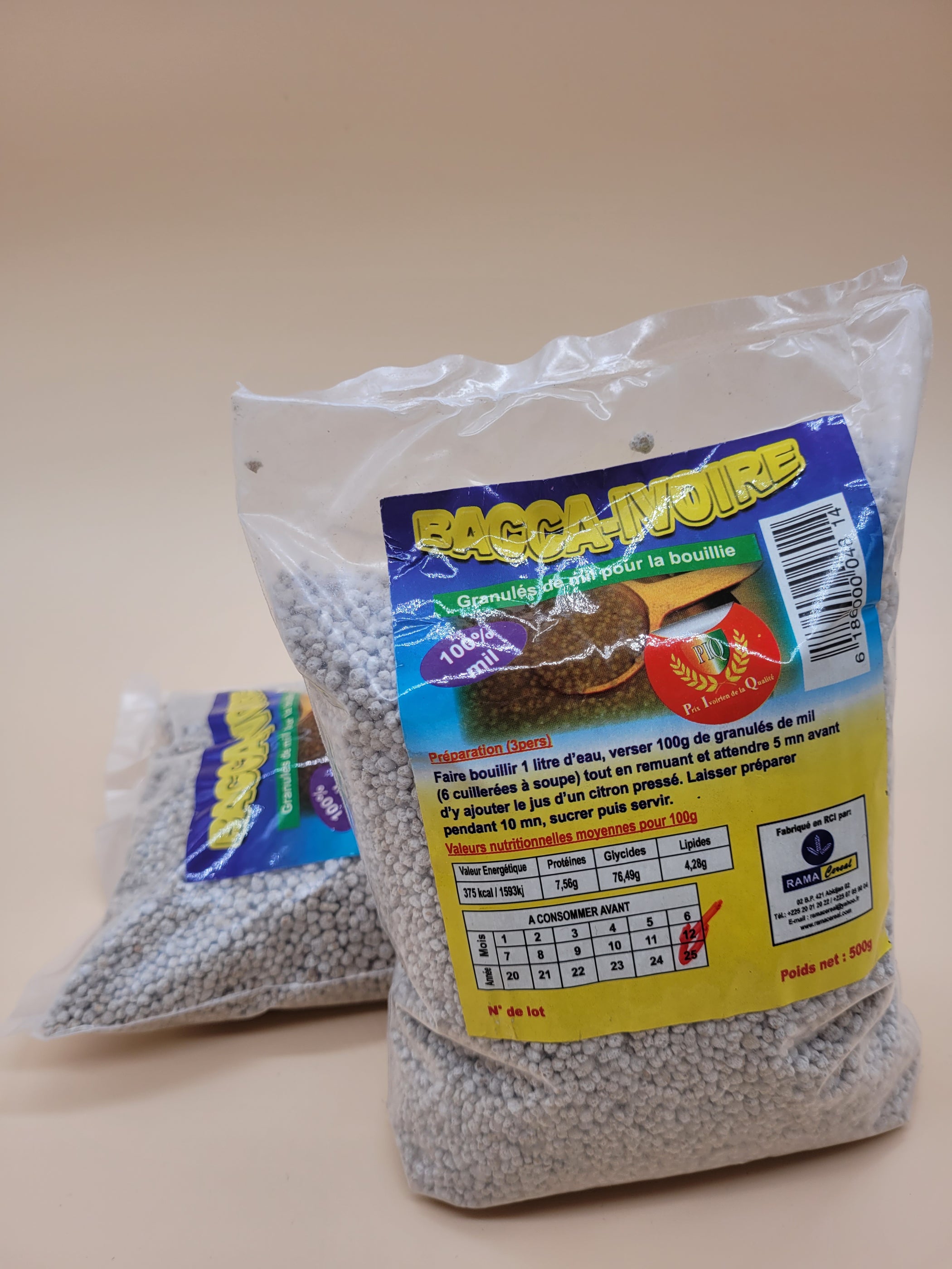 Grains de Mil BACCA IVOIRE - 100% granulés de mil (500g) — MonKadi.com